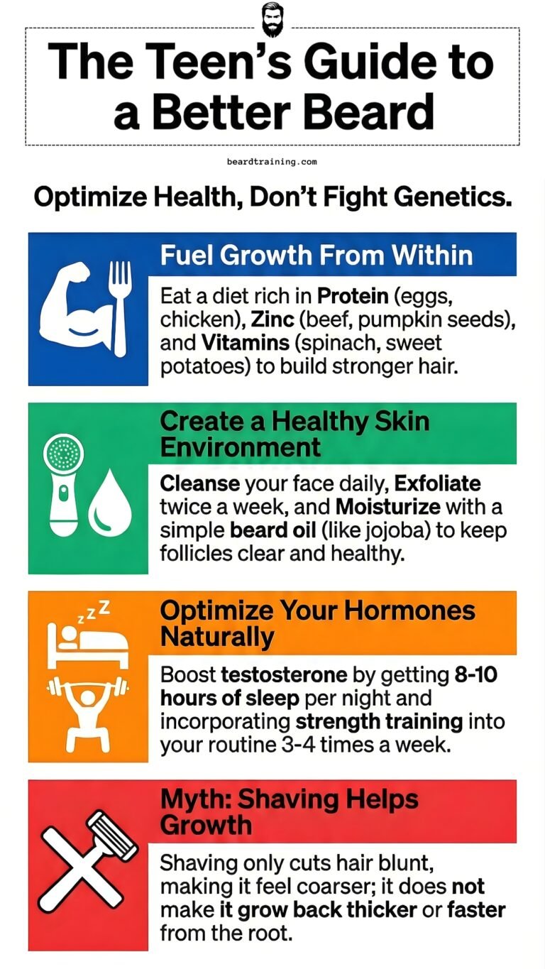 How To Grow Beard Faster For Teenager Naturally - Beardtraining